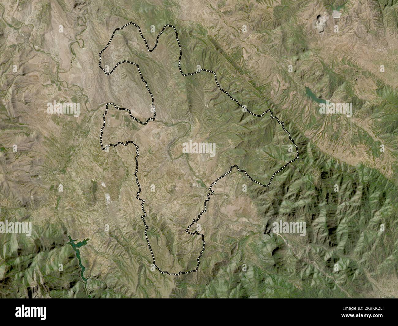 Negotino, municipality of Macedonia. Low resolution satellite map Stock ...