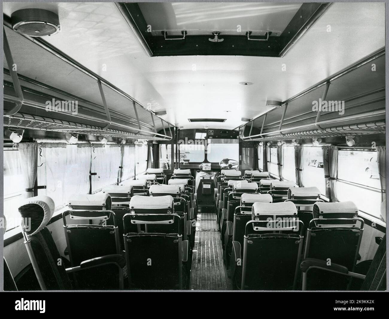 State Railways, SJ Tourist bus. Interior seen direction forward in the ...