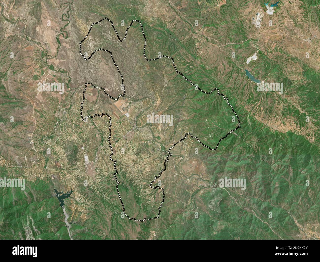 Negotino, municipality of Macedonia. High resolution satellite map ...