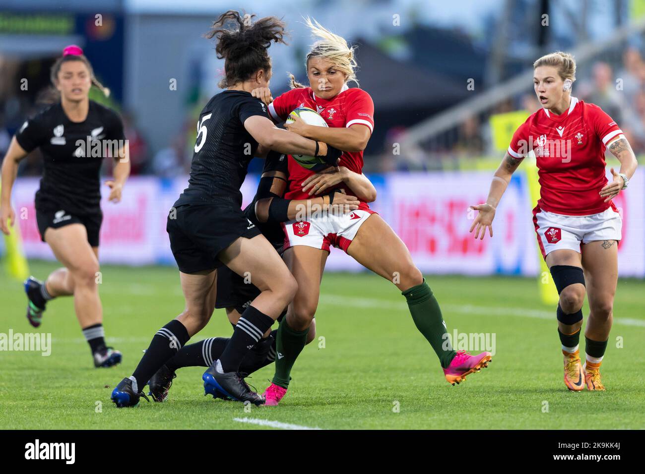 Wales' Lowri Norkett during the Women's Rugby World Cup Quarter-final ...