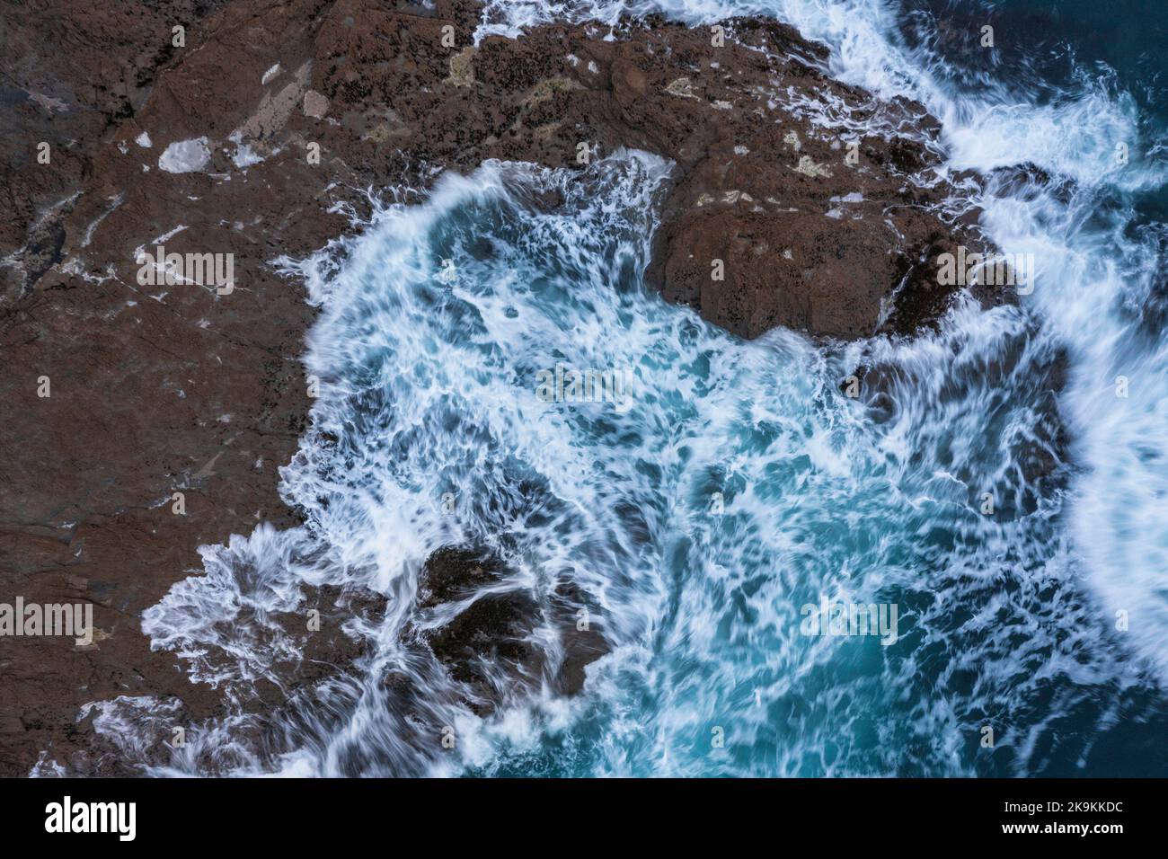 Stunning aerial drone landscape image of Prussia Cove at sunrise in ...