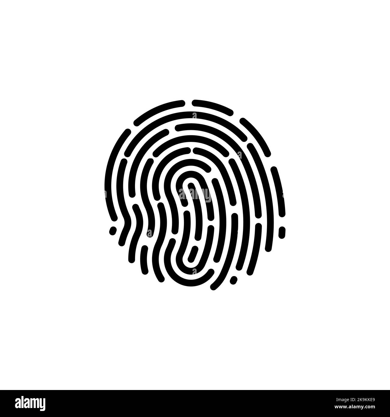 Fingerprint icons. Vector finger print touch ID illustration. Verification code Stock Vector ...