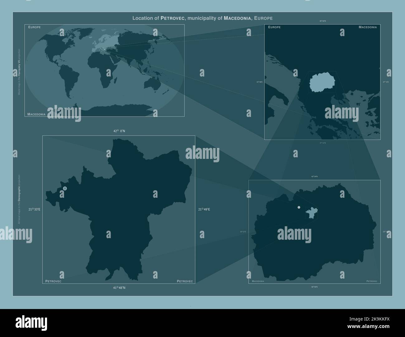 Petrovec, municipality of Macedonia. Diagram showing the location of ...
