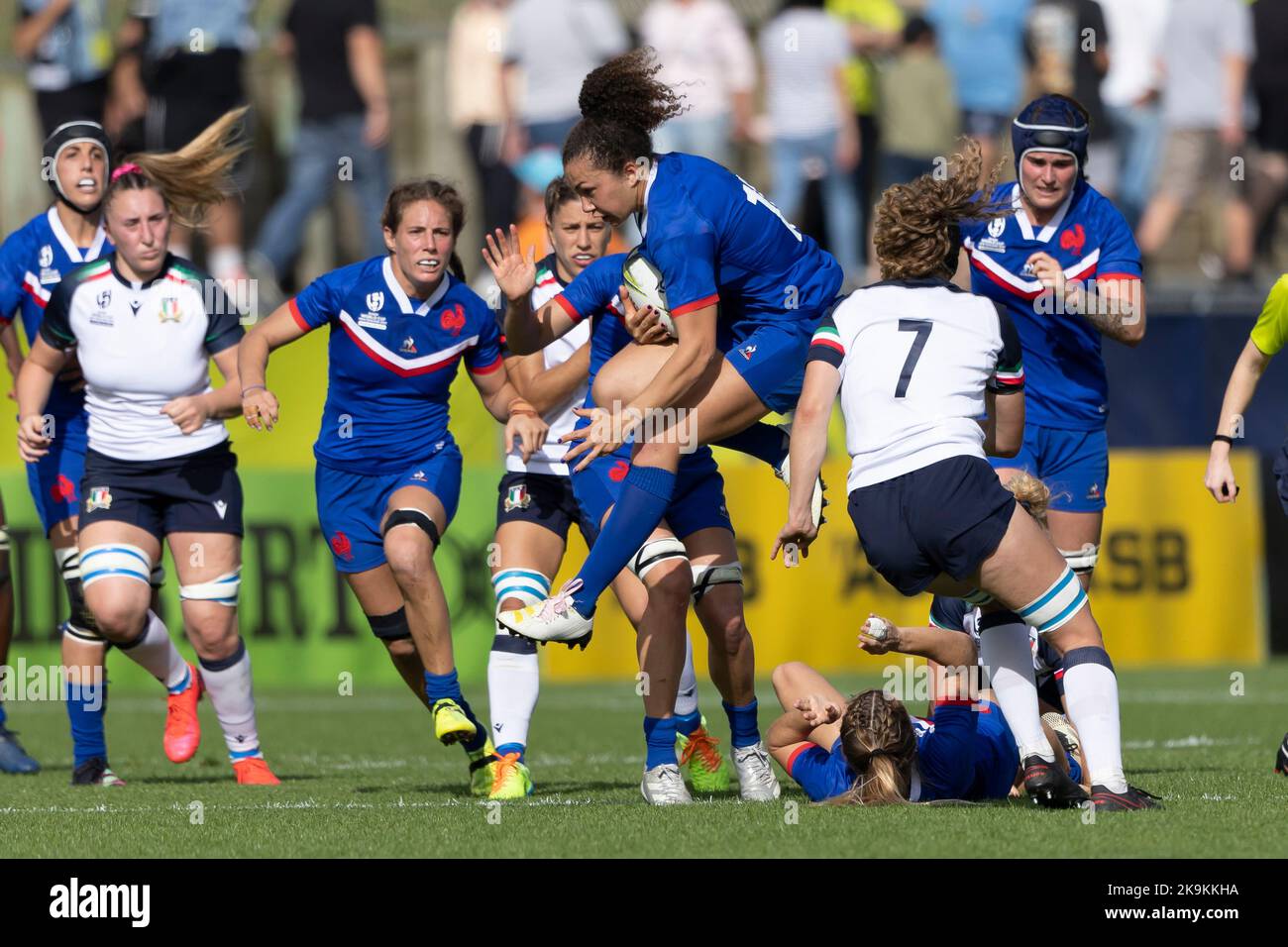 France's Caroline Drouin during the Women's Rugby World Cup Quarter ...