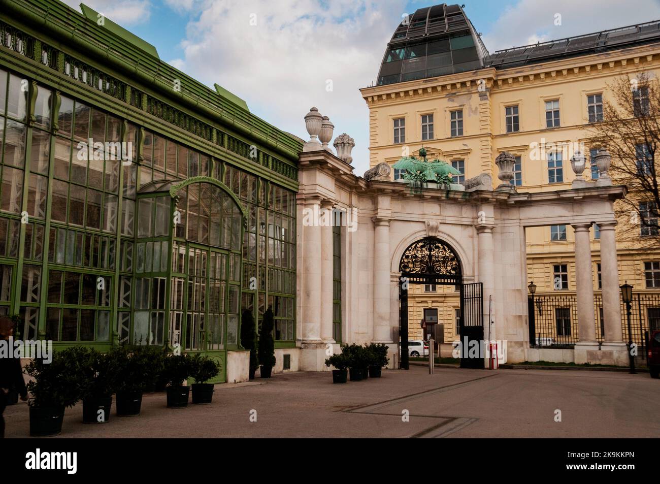 Art Nouveau Burggarten Gate and Schmetterlinghaus Butterfly House in ...