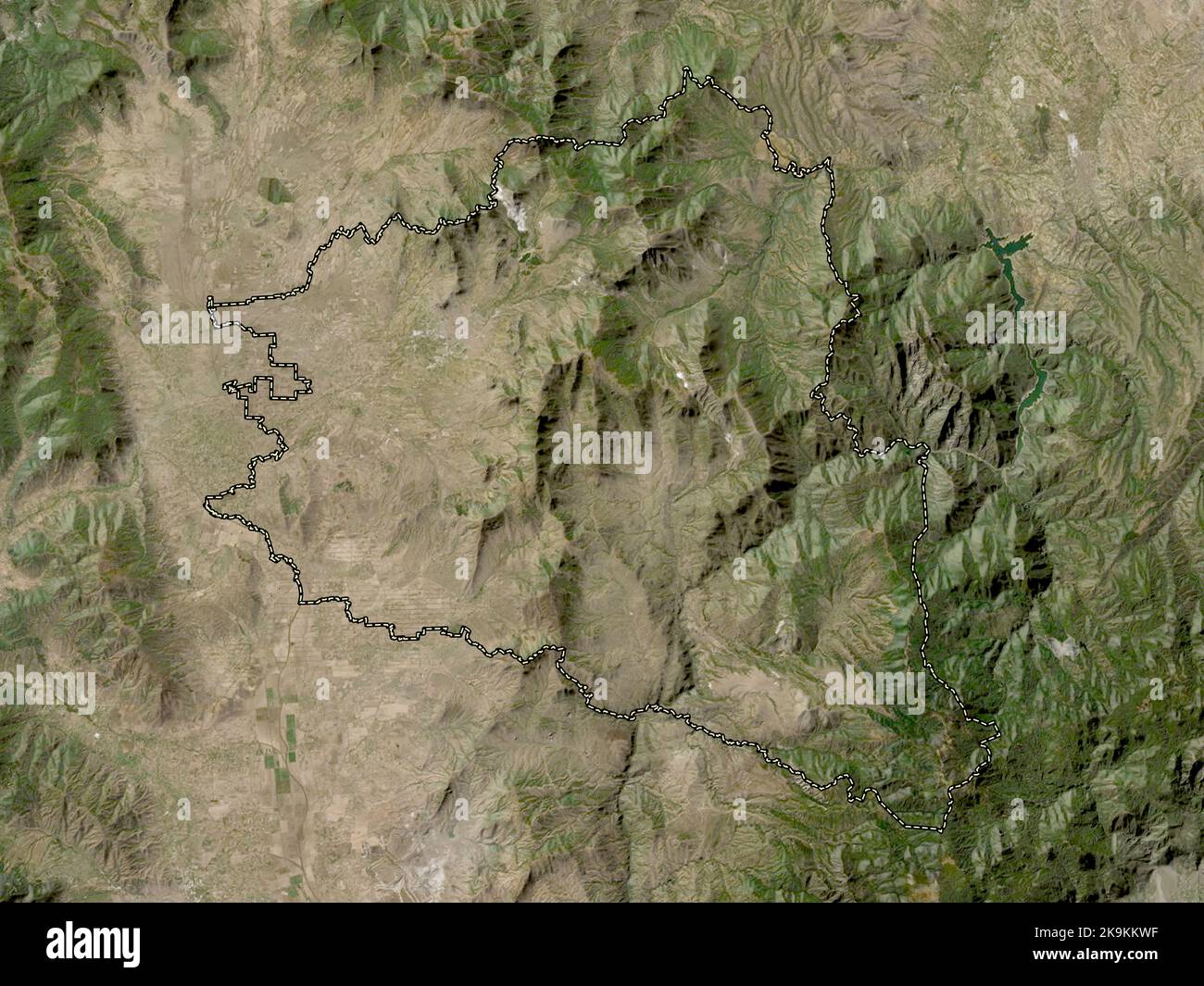 Prilep, municipality of Macedonia. Low resolution satellite map Stock ...