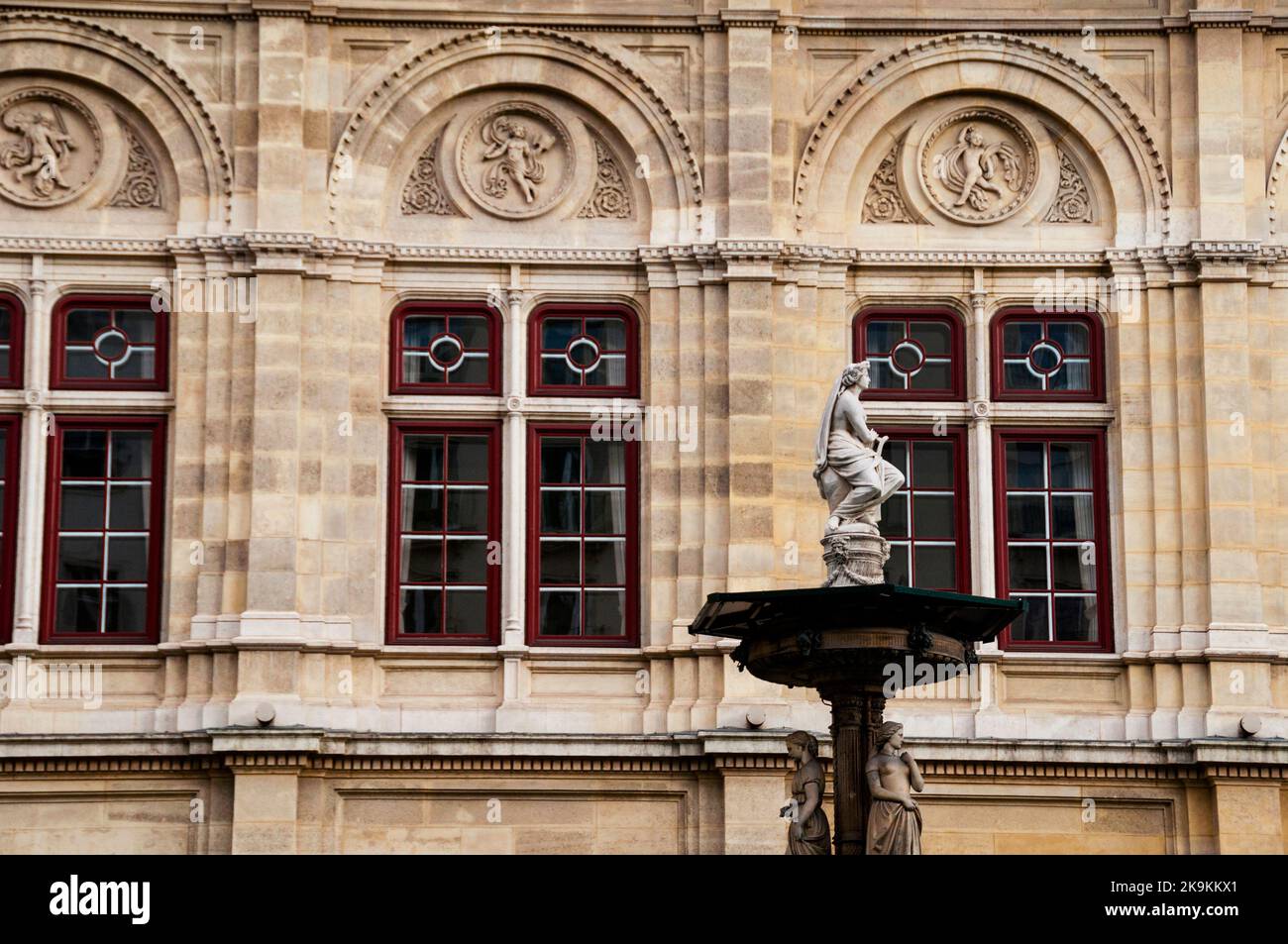 Renaissance Revival Operbrunnen or Opera Fountain, Vienna Opera House ...