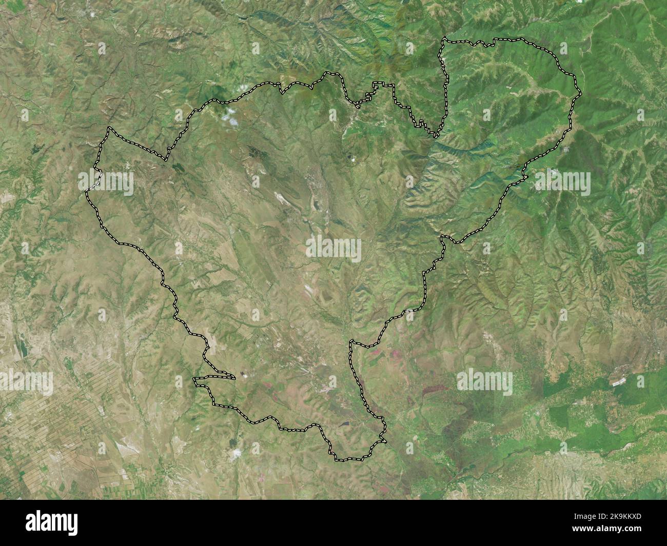 Probistip, municipality of Macedonia. High resolution satellite map ...