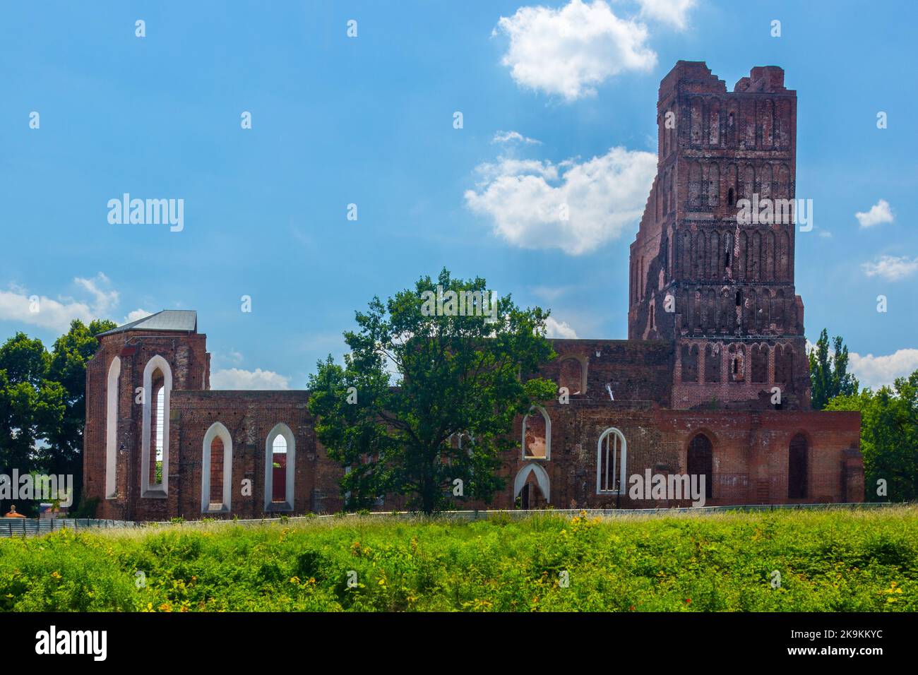 Remains of the most recognizable monument in Glogow Poland Stock Photo ...