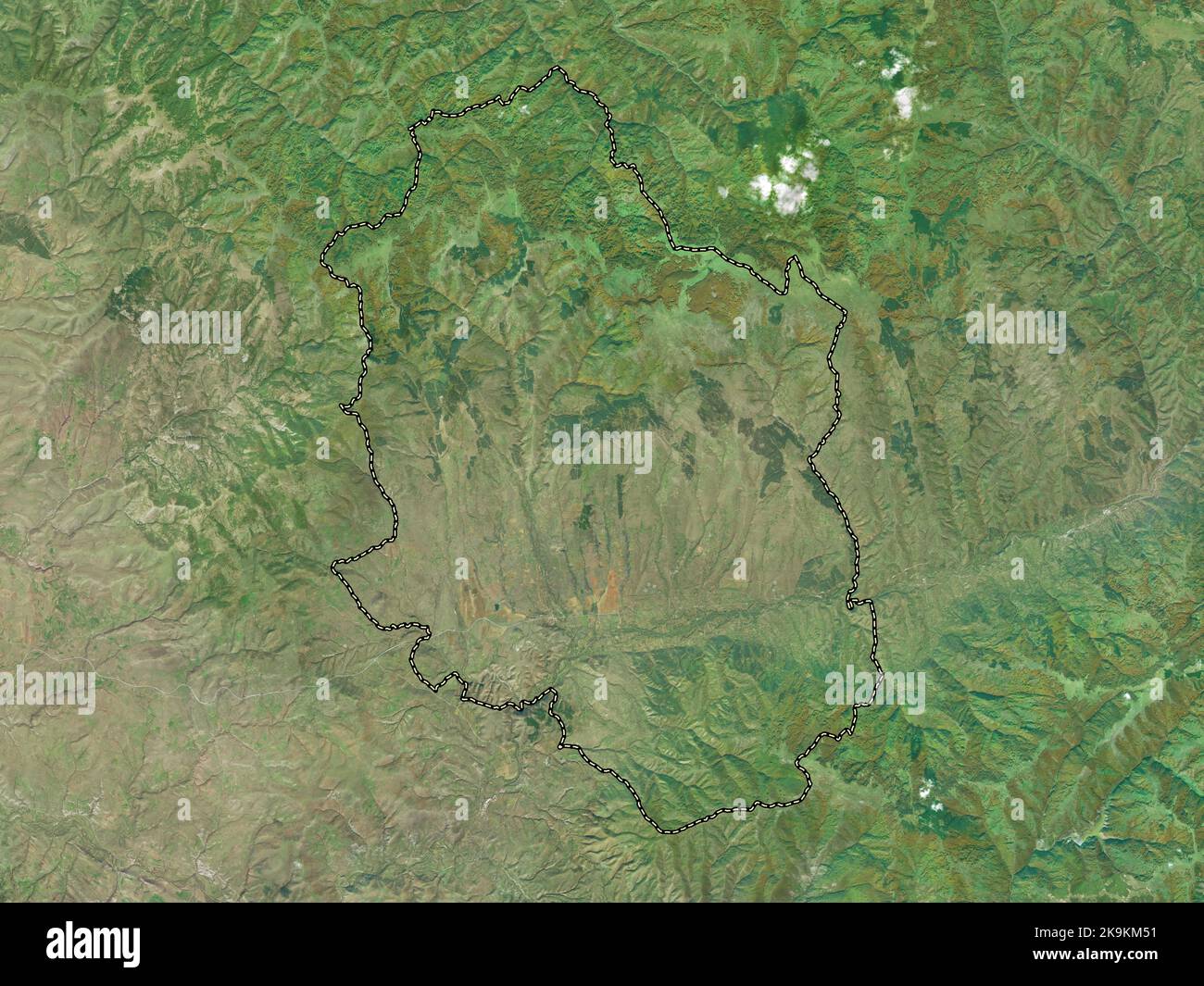 Rankovce, municipality of Macedonia. High resolution satellite map ...