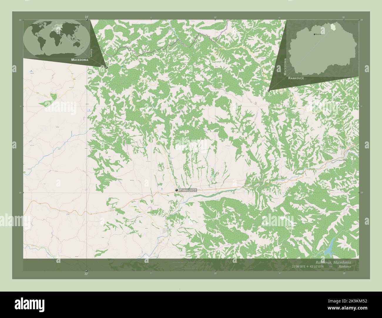 Rankovce, municipality of Macedonia. Open Street Map. Locations and ...