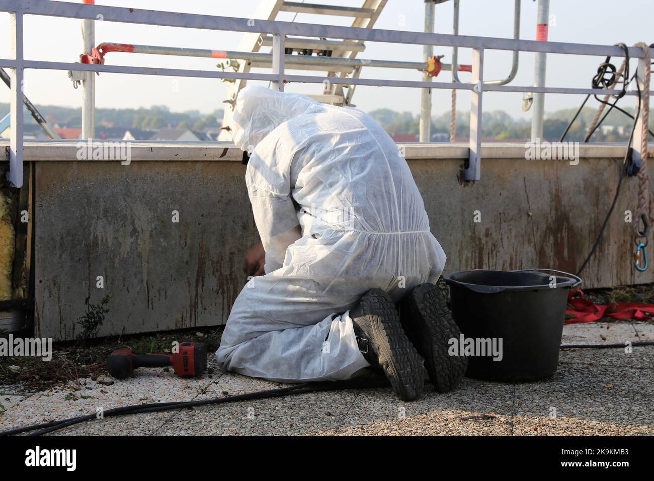 Professional asbestos abatement Stock Photo - Alamy