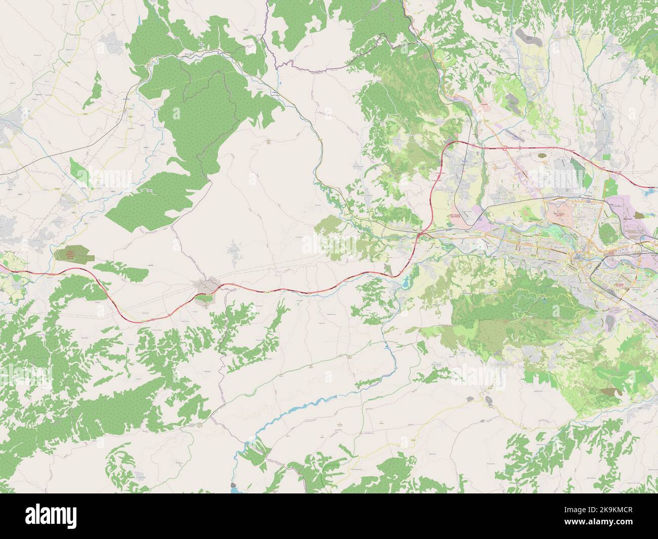 Saraj, municipality of Macedonia. Open Street Map Stock Photo - Alamy