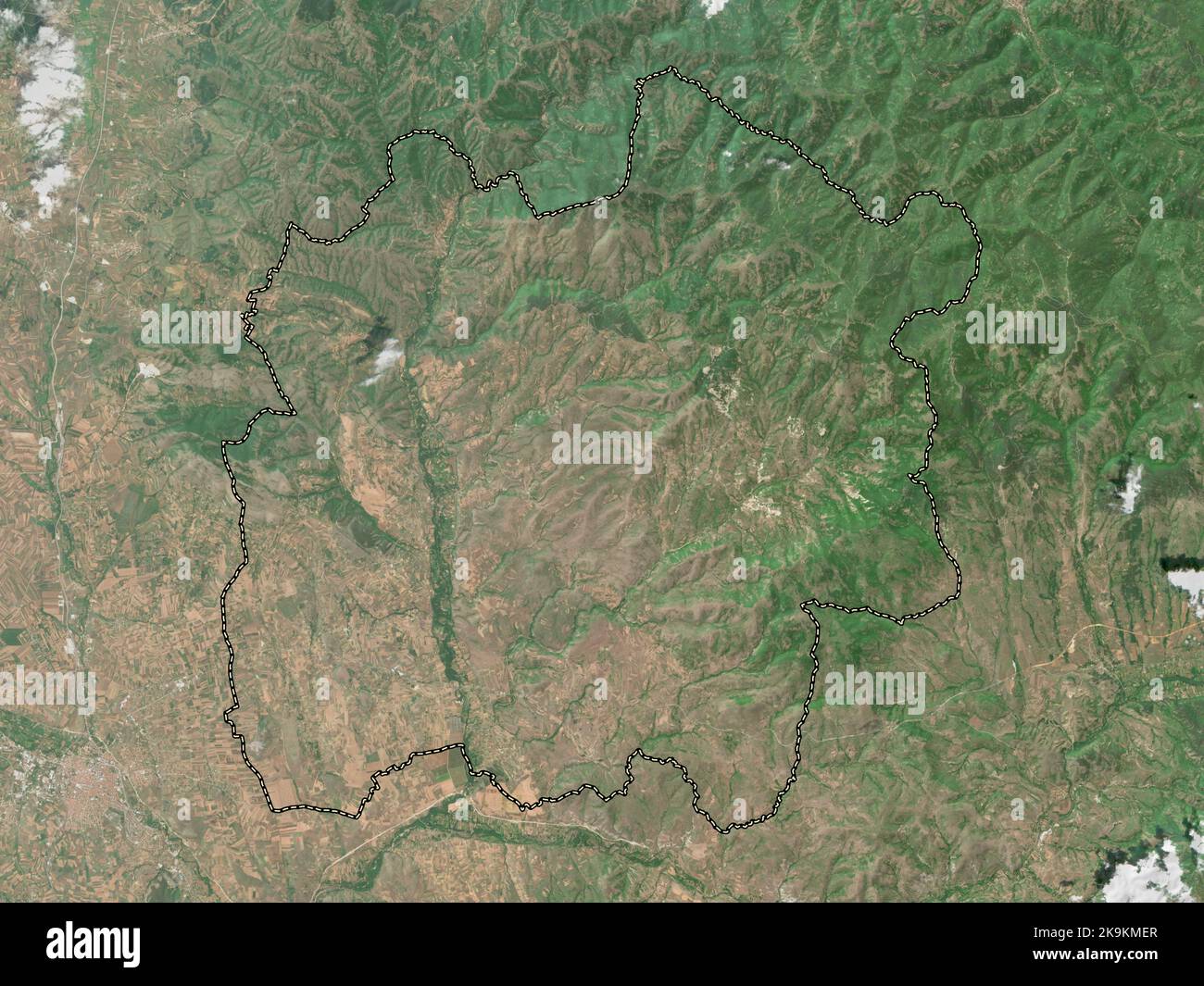 Staro Nagoricane, municipality of Macedonia. High resolution satellite ...