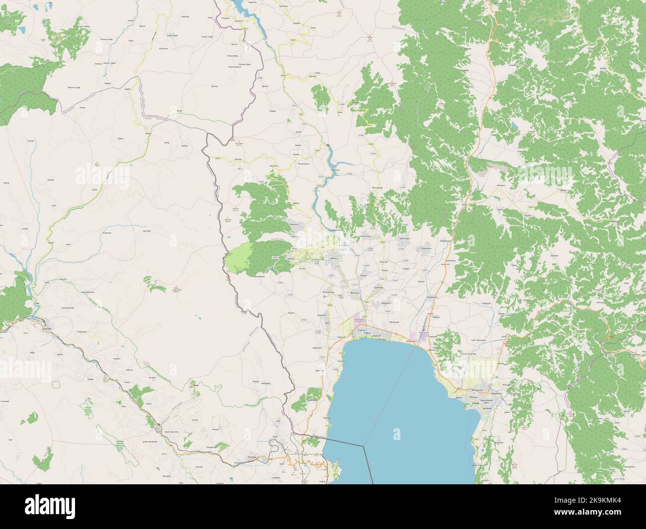 Struga, municipality of Macedonia. Open Street Map Stock Photo - Alamy