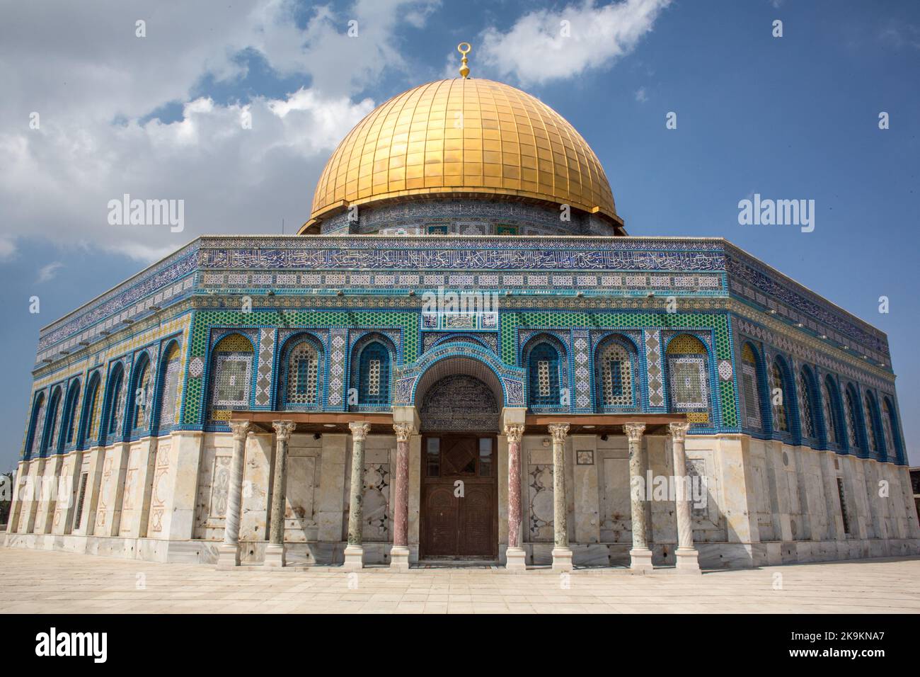 Al-Aqsa Mosque in Jerusalem. The islamic beautiful monument covered in ...