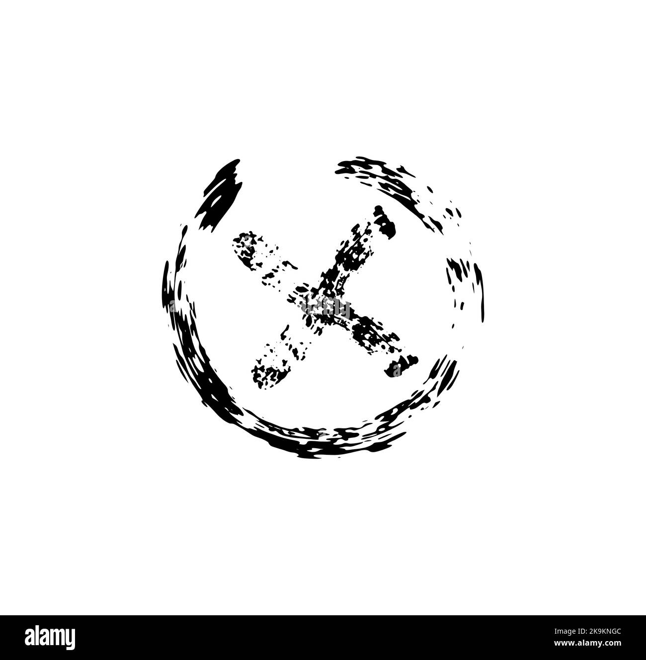 Checkbox. Check signs V X. Chalk and brush checkmarks set. Vector set ...