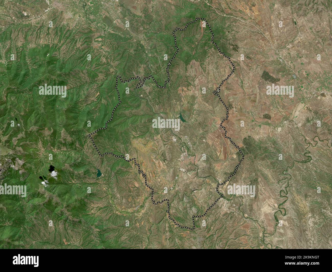 Veles, municipality of Macedonia. High resolution satellite map Stock ...