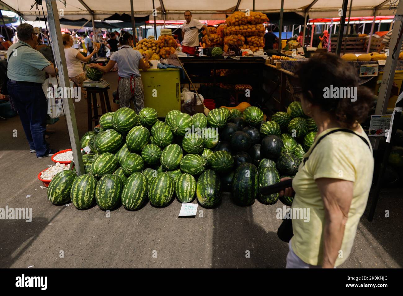 Watermelon at farm market hi-res stock photography and images - Alamy