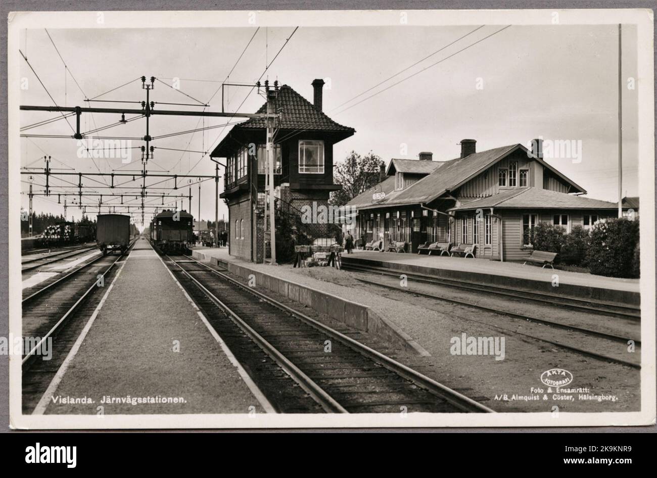 The Vislanda railway station Stock Photo - Alamy