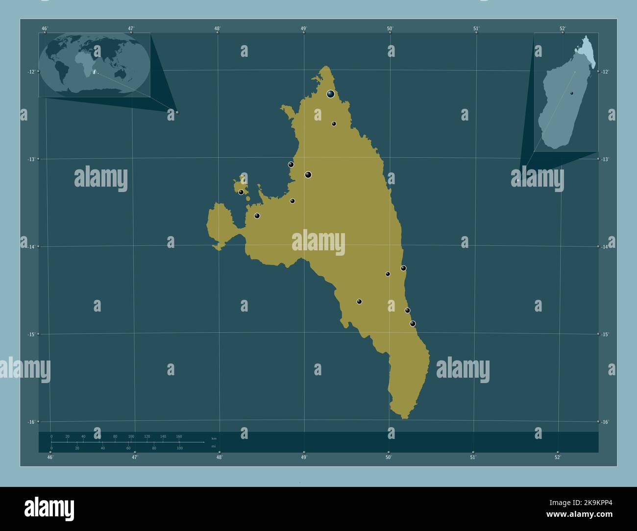Antsiranana, autonomous province of Madagascar. Solid color shape ...