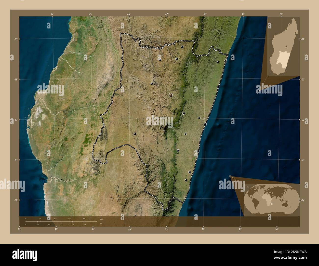 Fianarantsoa, autonomous province of Madagascar. Low resolution ...