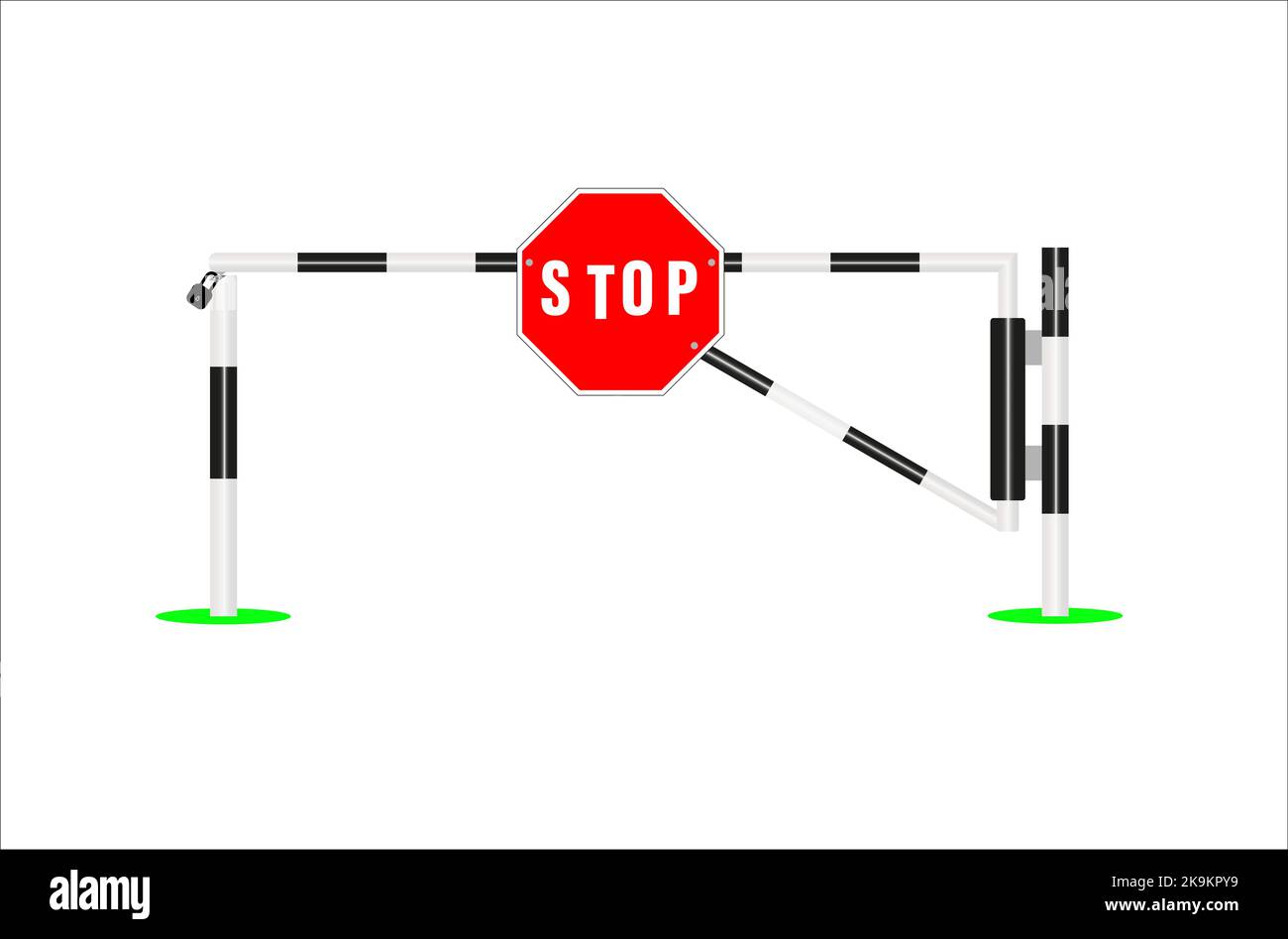closed barrier with stop sign. Striped closed barrier gate Stock Vector ... closed barrier with stop sign. Striped closed barrier gate Stock Vector ...