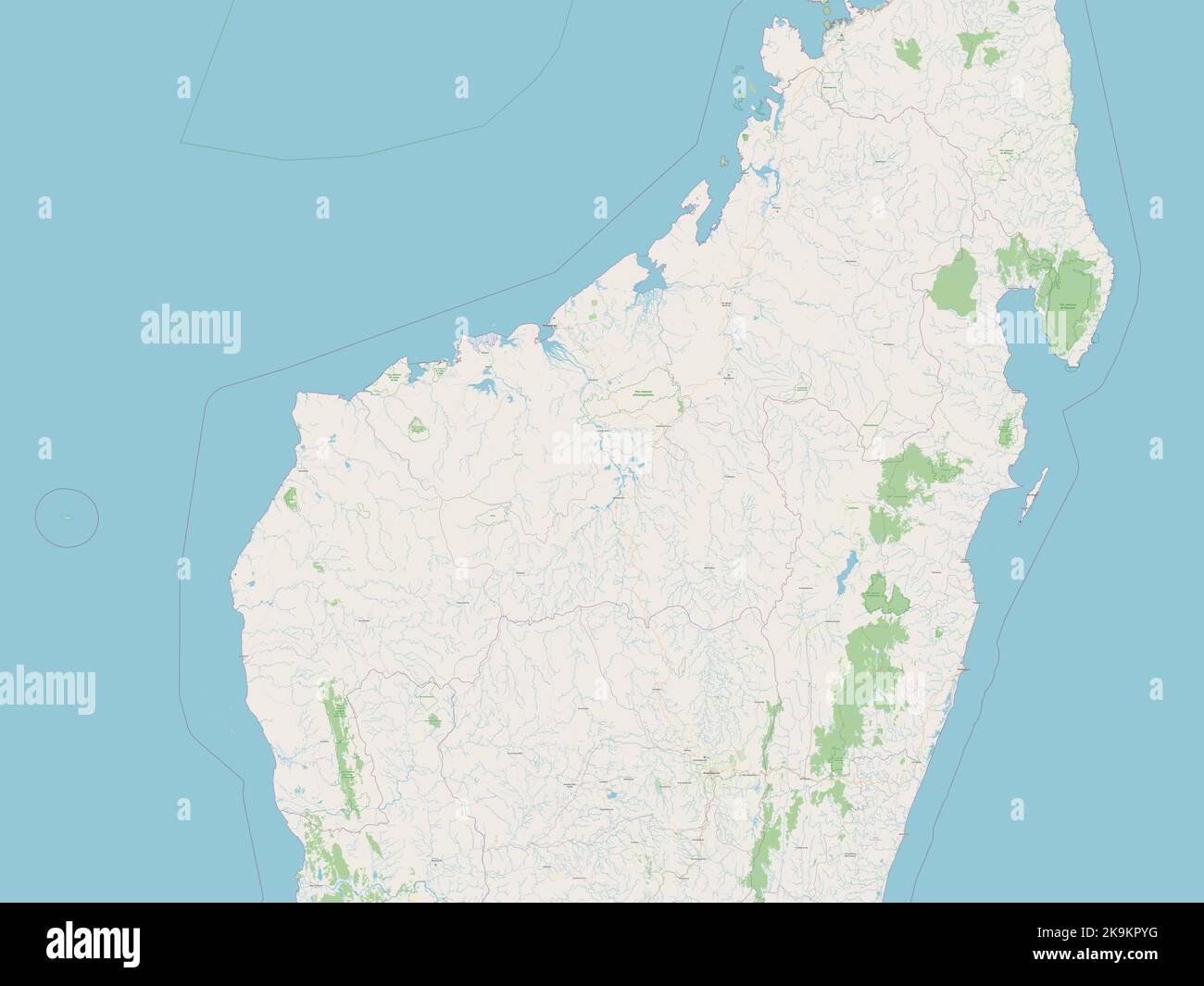 Mahajanga, autonomous province of Madagascar. Open Street Map Stock ...