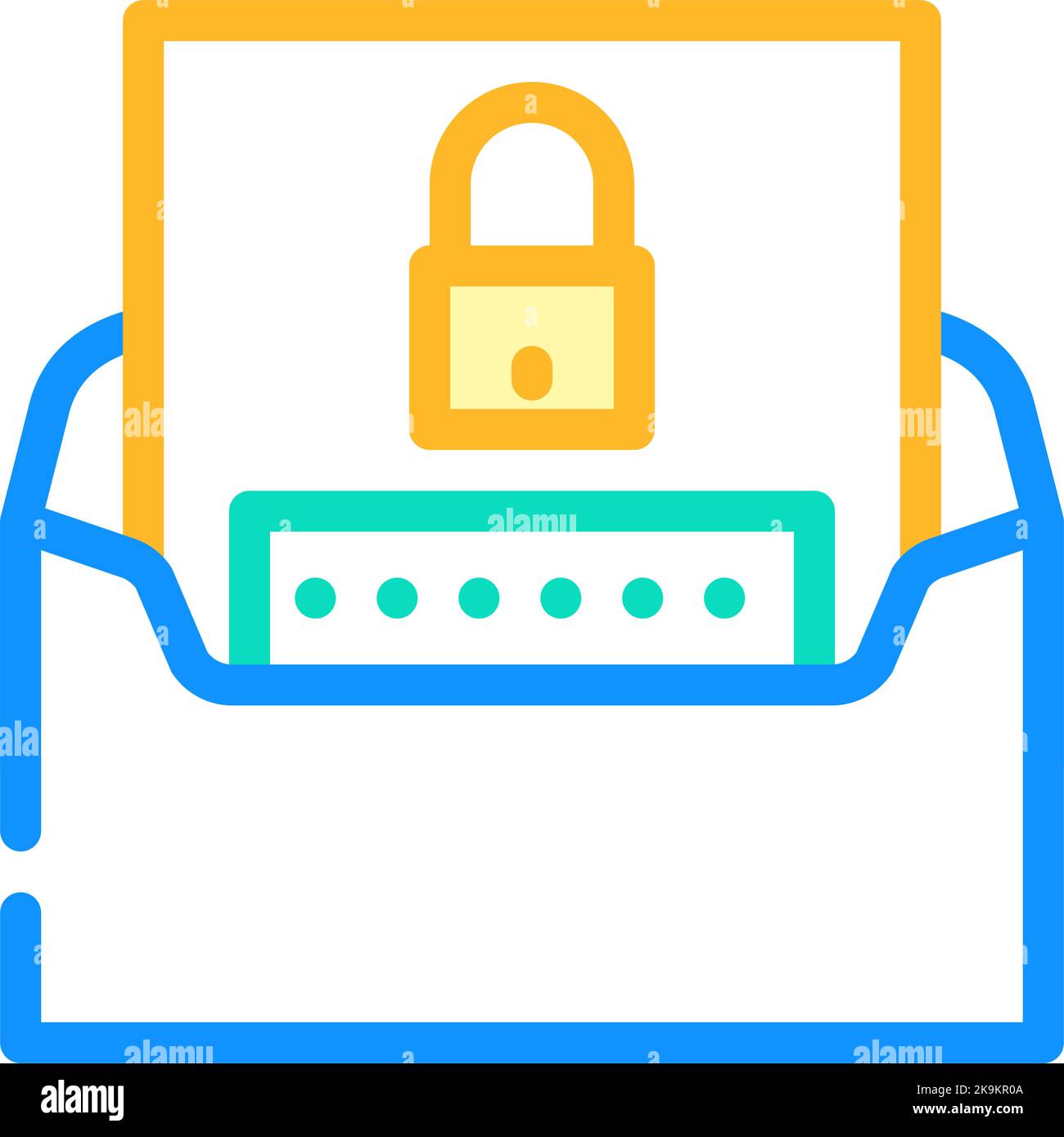 forgot password color icon vector illustration Stock Vector Image & Art ...