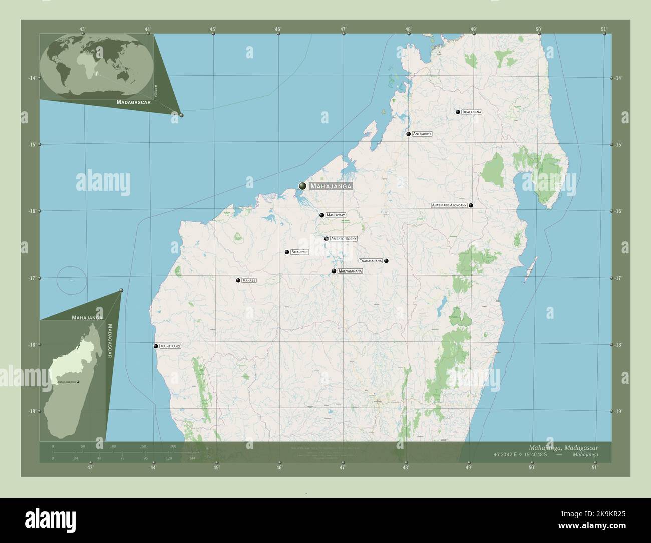 Mahajanga, autonomous province of Madagascar. Open Street Map ...