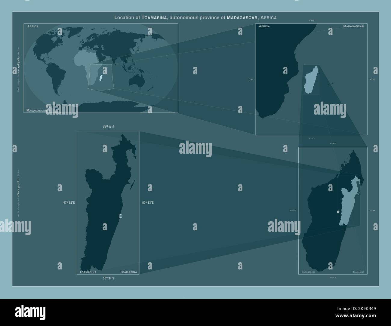 Toamasina, autonomous province of Madagascar. Diagram showing the ...