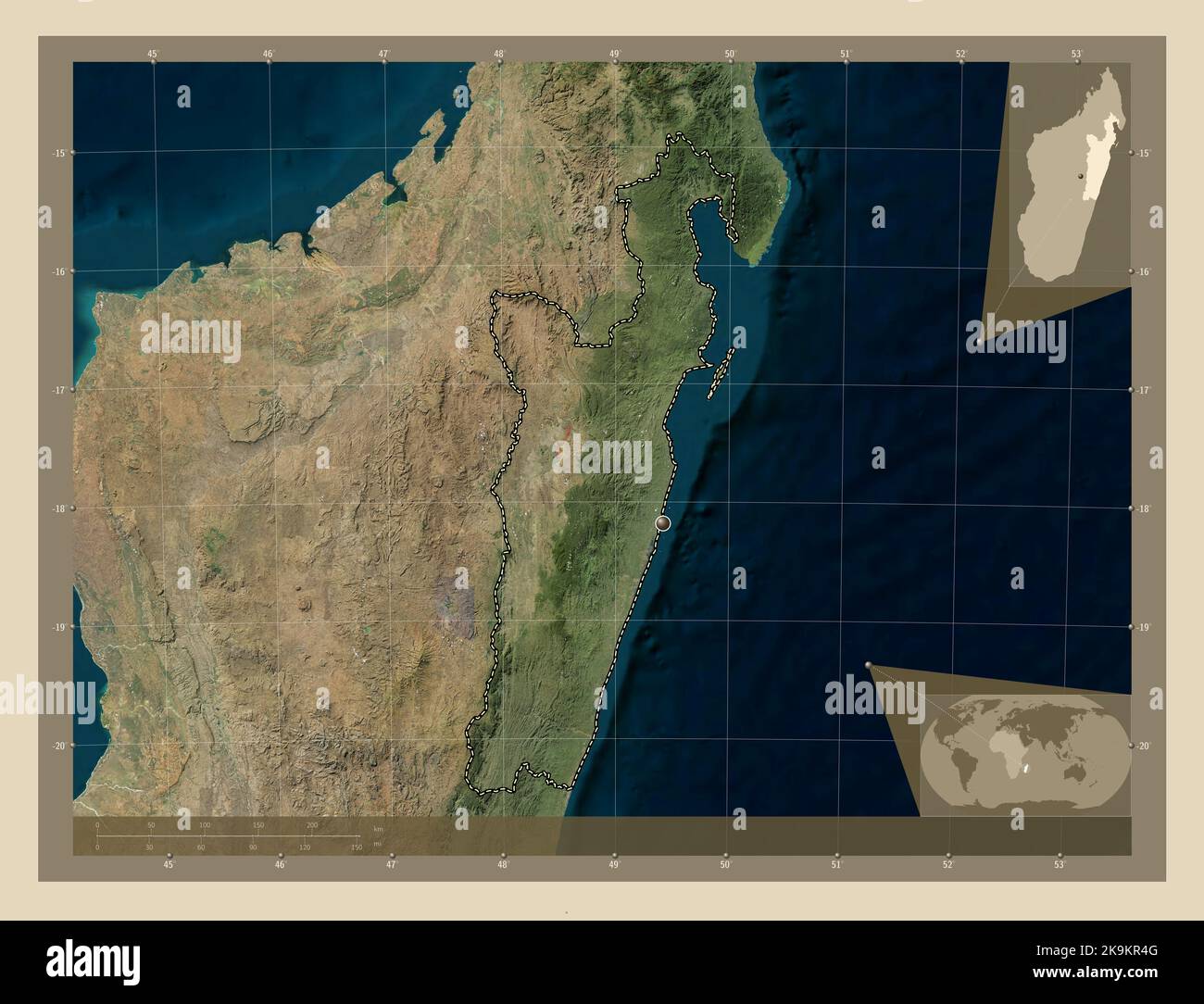 Toamasina, autonomous province of Madagascar. High resolution satellite ...