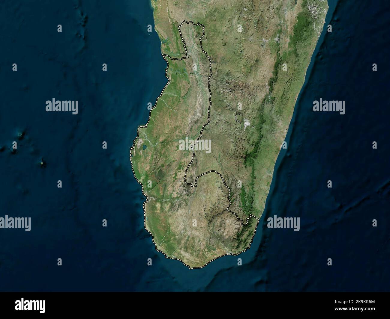Toliary, autonomous province of Madagascar. High resolution satellite map Stock Photo - Alamy