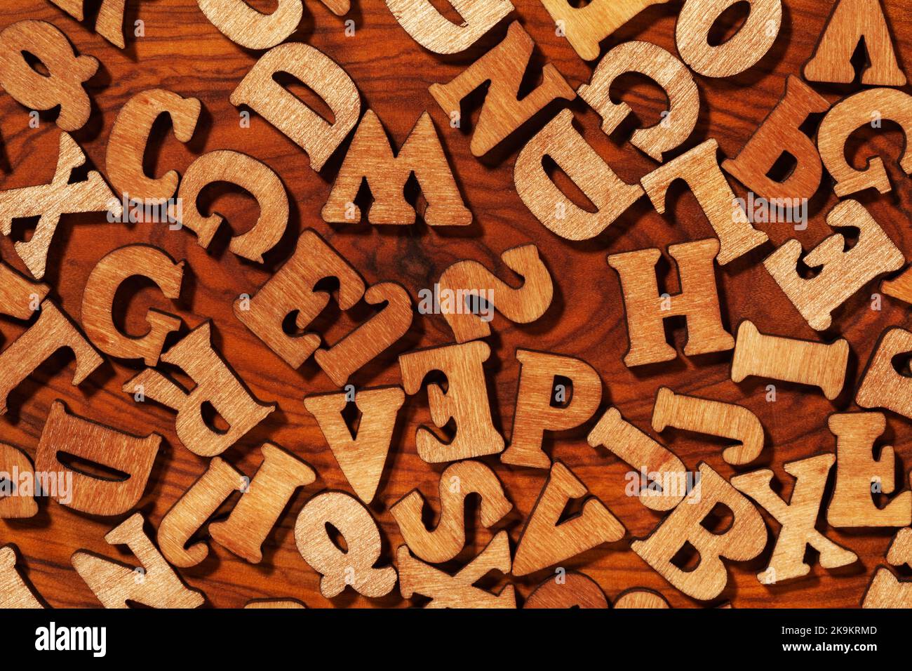 Lots of random wooden letters Stock Photo - Alamy