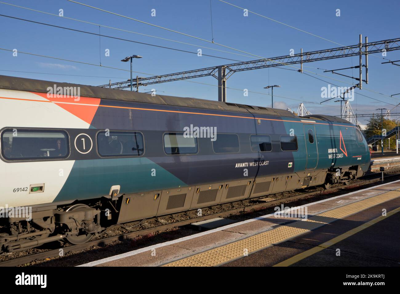 Avanti West Coast passenger train at Birmingham International Airport ...