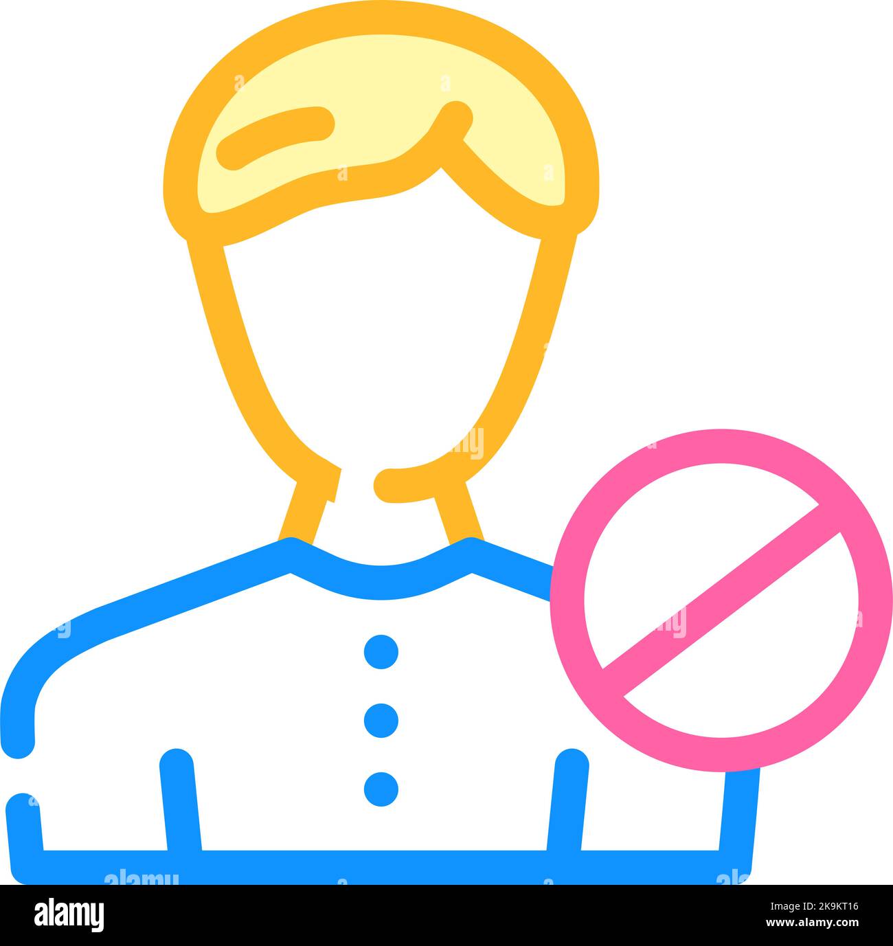 account blocked color icon vector illustration Stock Vector Image & Art ...