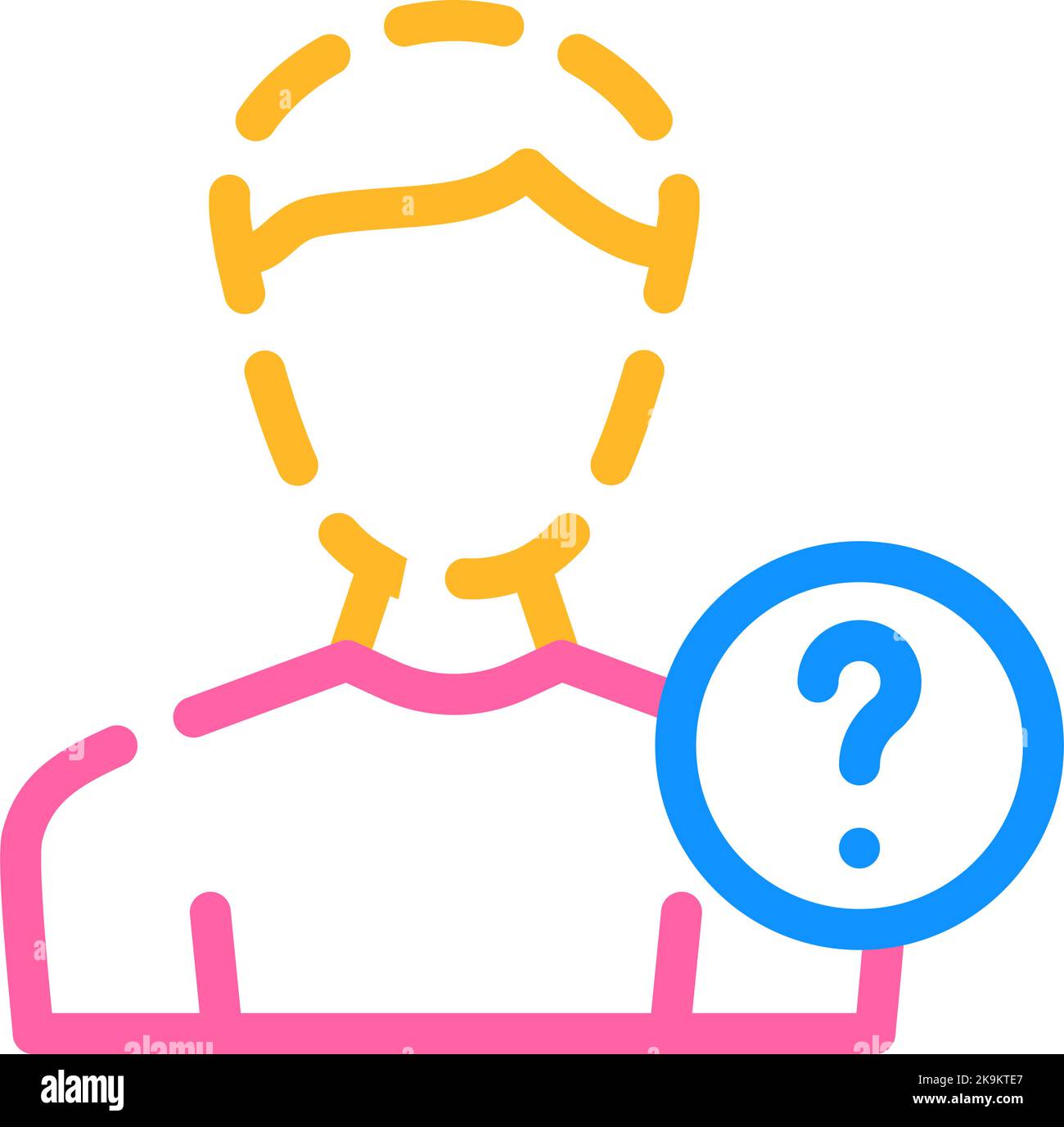 not verified profile color icon vector illustration Stock Vector Image ...