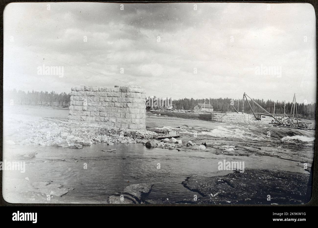 The eastern river, the pillar at the eastern river is completed by the ...