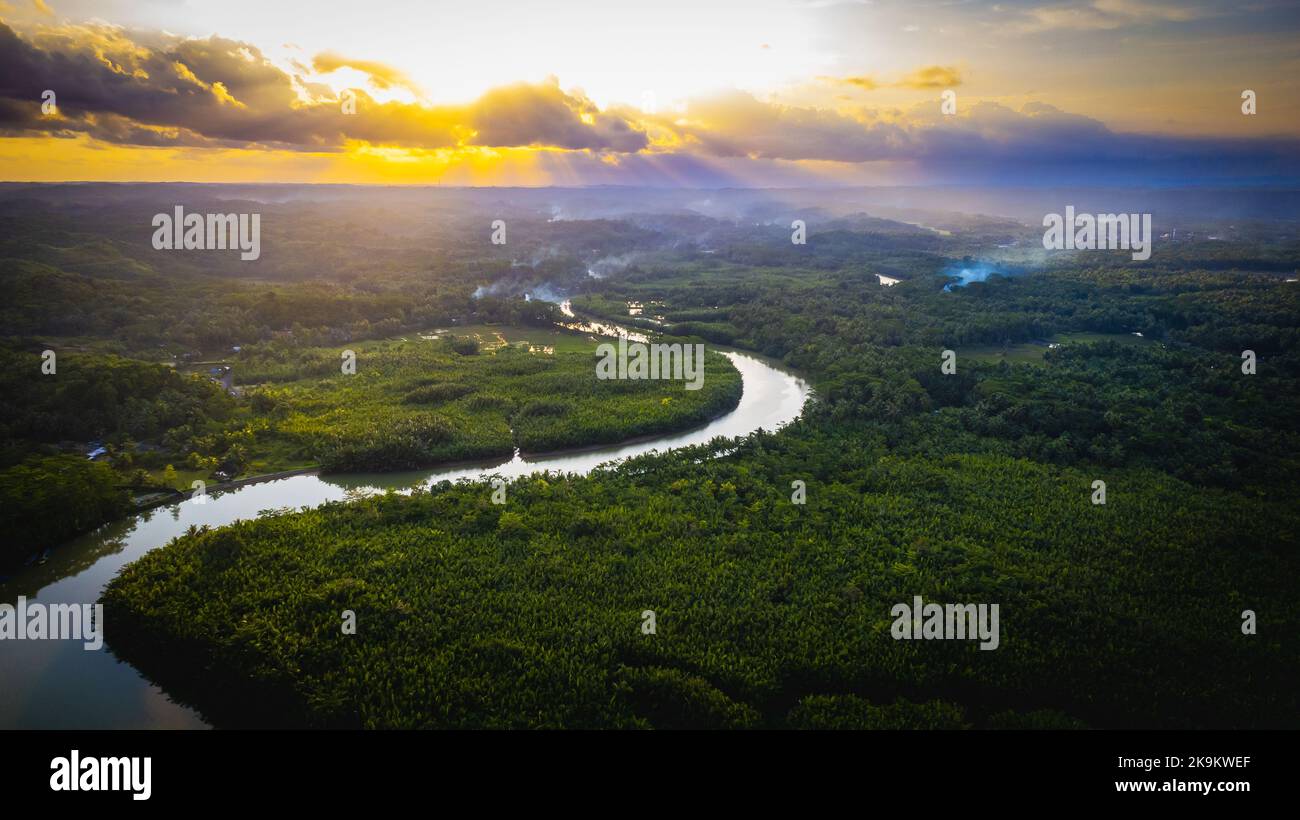 This photograph was taken using a professional drone camera, which ...