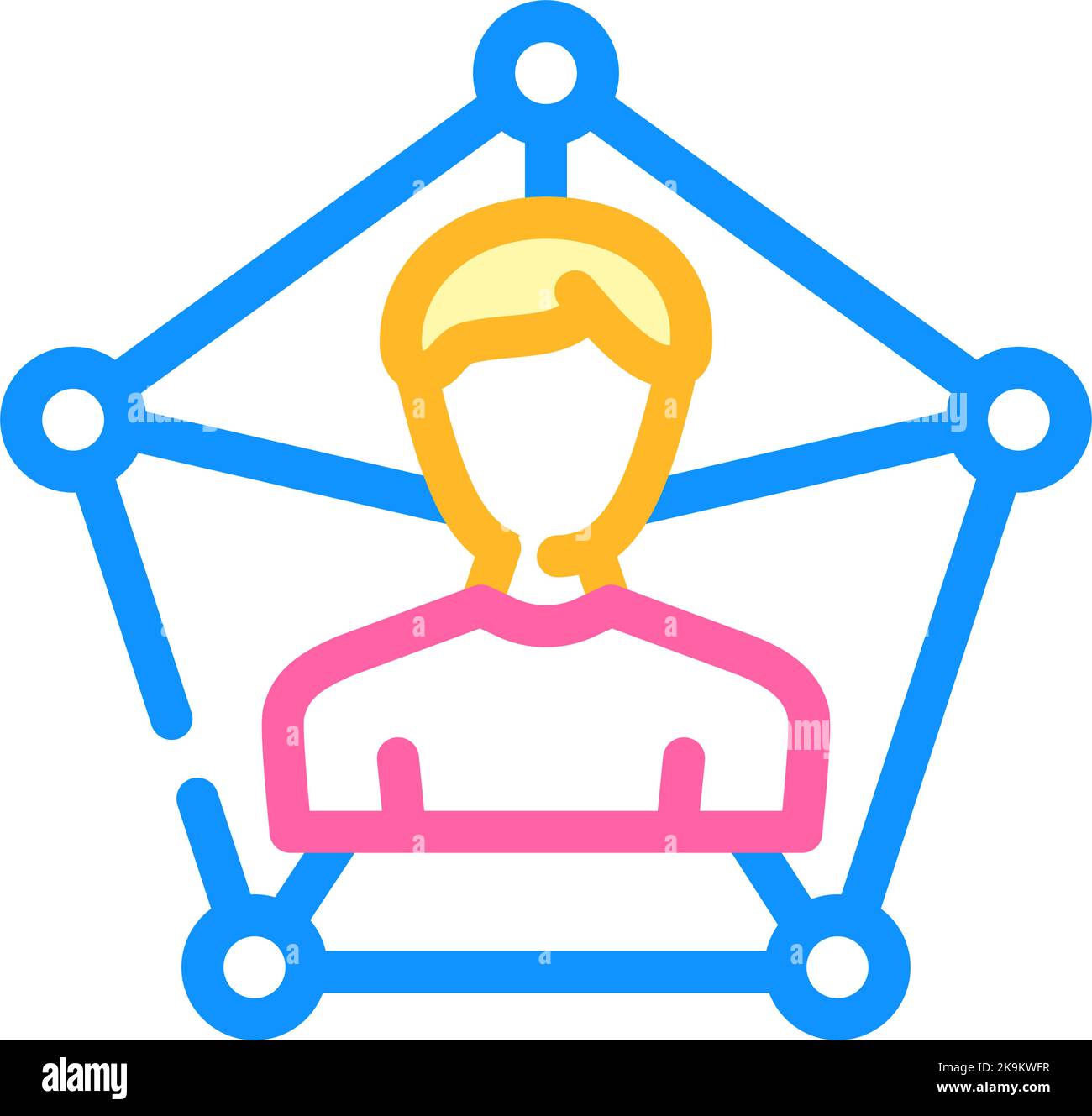 member registration color icon vector illustration Stock Vector Image ...