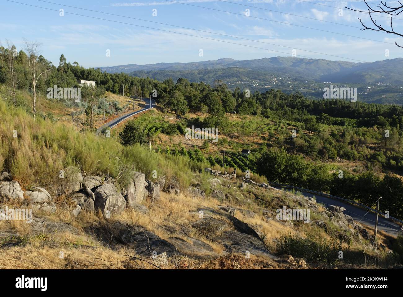 Landscape in Asnela, Cerva, Ribeira de Pena, north of Portugal Stock ...