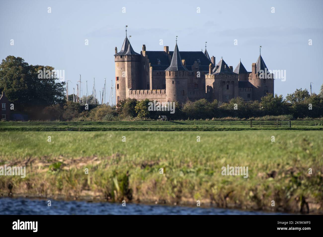 Muiden, Netherlands - Oct 06, 2022: Muiden castle (Muiderslot) is a ...