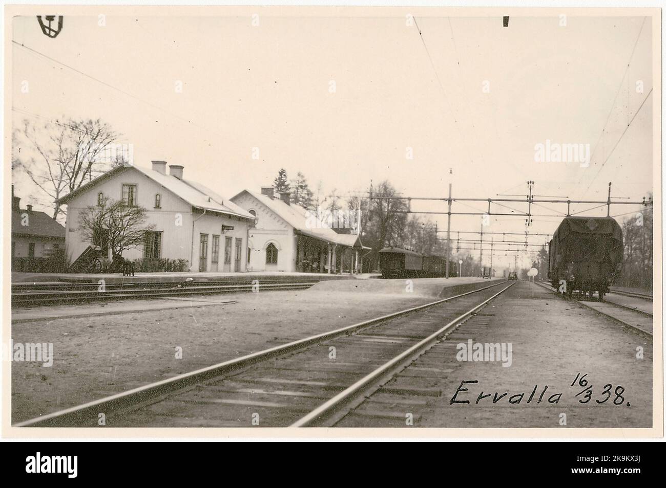 Ervalla railway station Stock Photo - Alamy