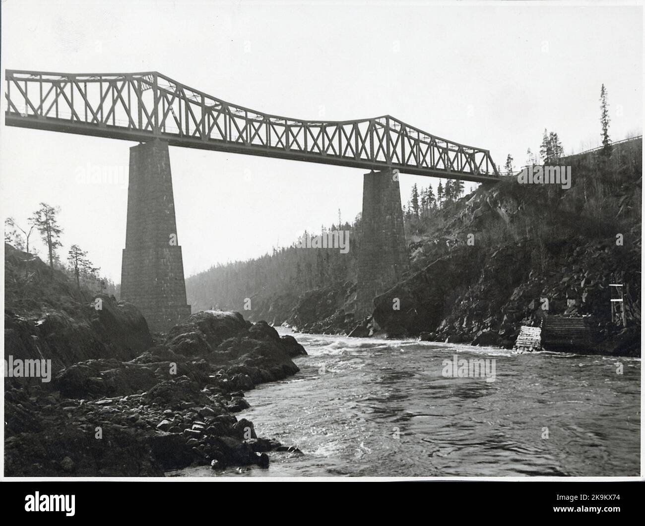 Large Lule River between Porjus and the Harrånget where the inland ...