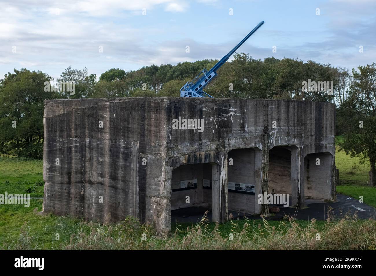 Termunten, Netherlands - Oct 16, 2022: Battery Fiemel. This German ...