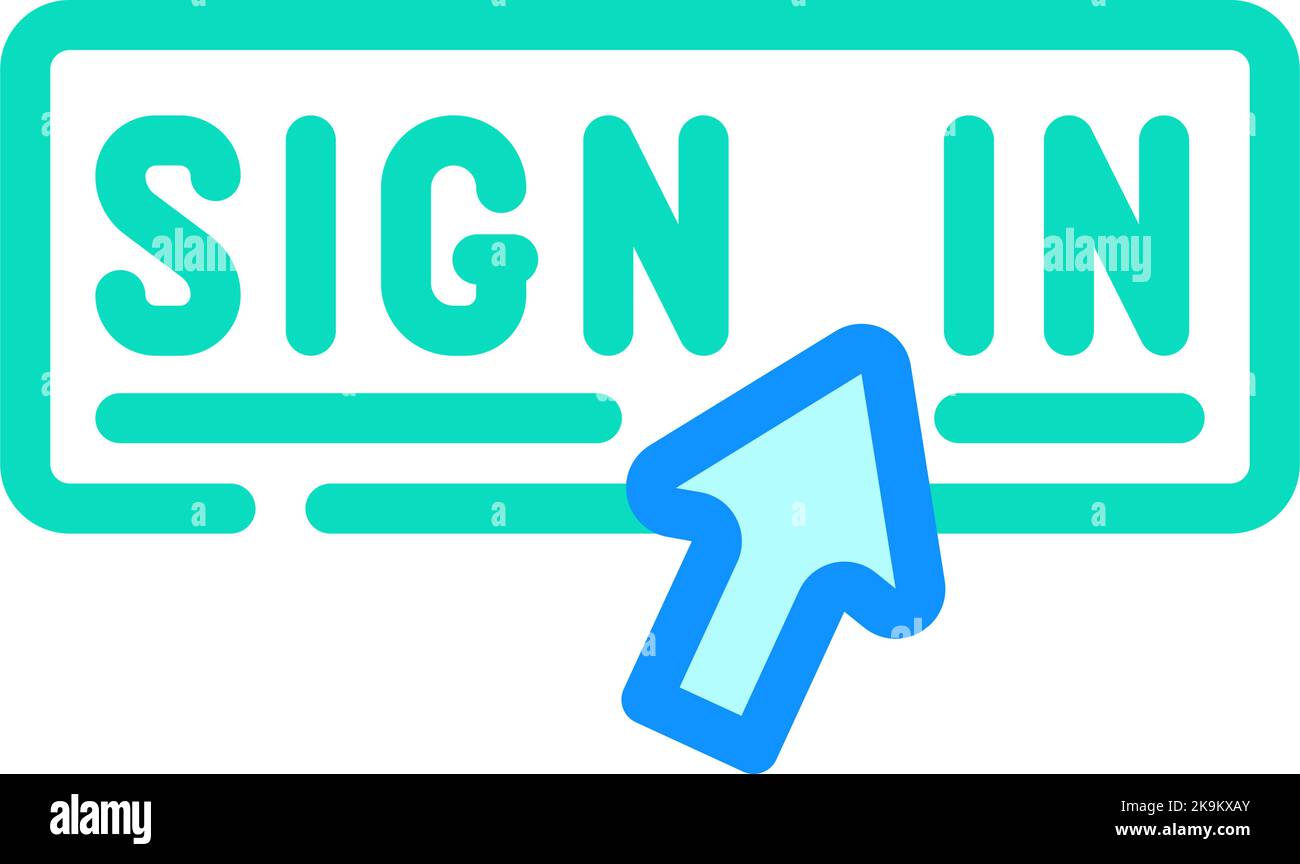 sign in registration color icon vector illustration Stock Vector Image ...