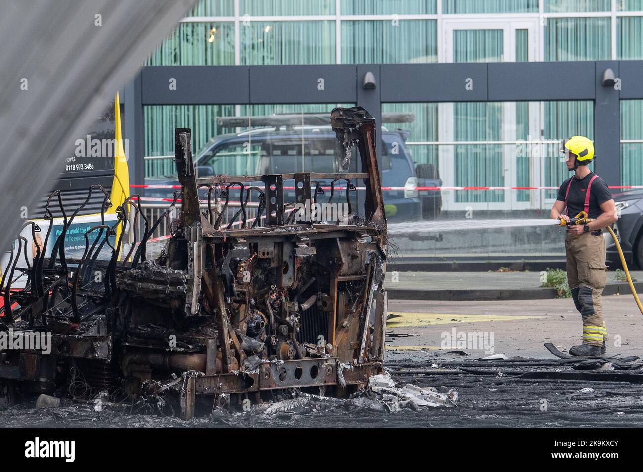 Slough, Berkshire, UK. 29th October, 2022. A huge fire broke out at ...