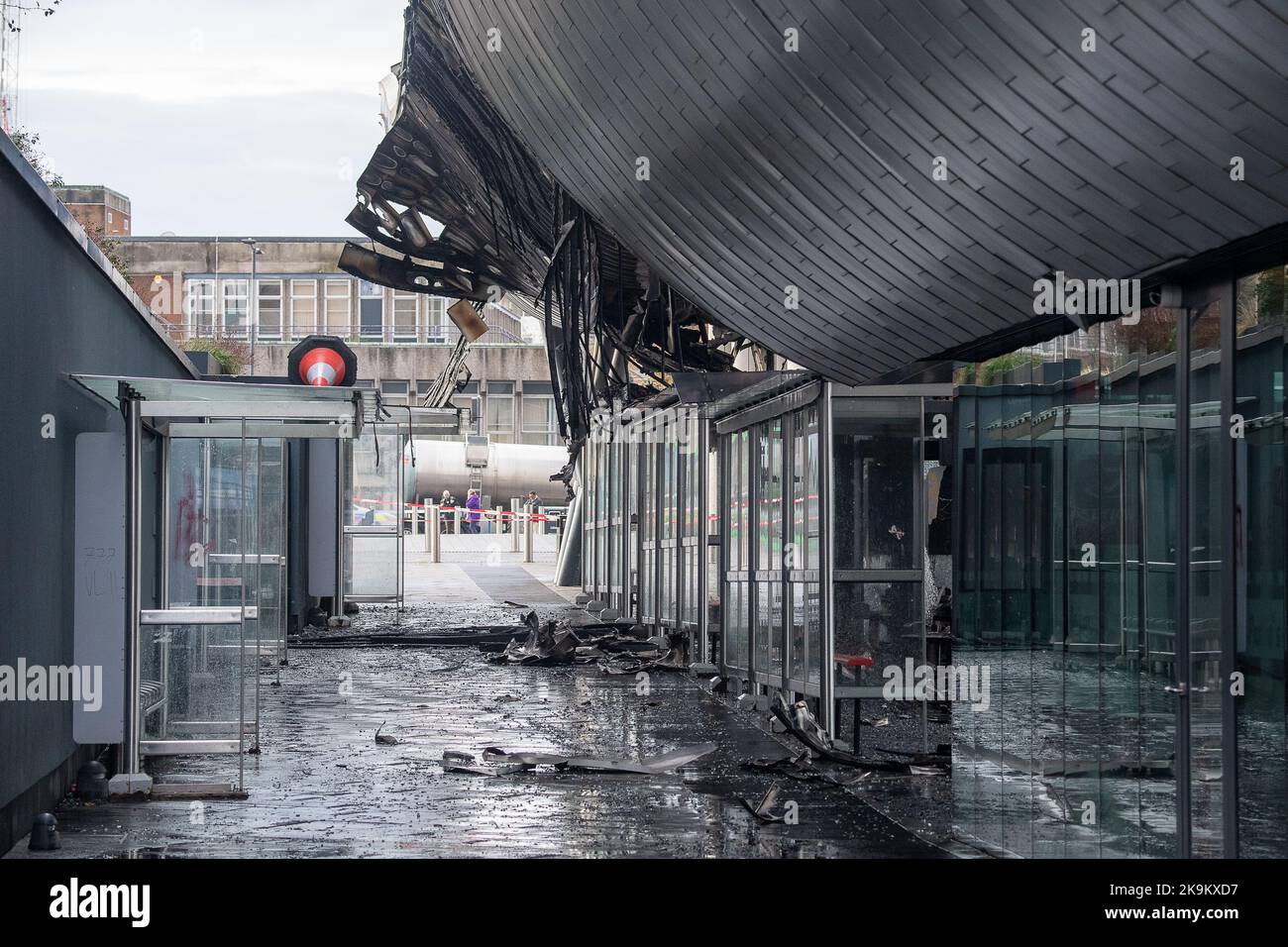 Slough, Berkshire, UK. 29th October, 2022. A huge fire broke out at ...