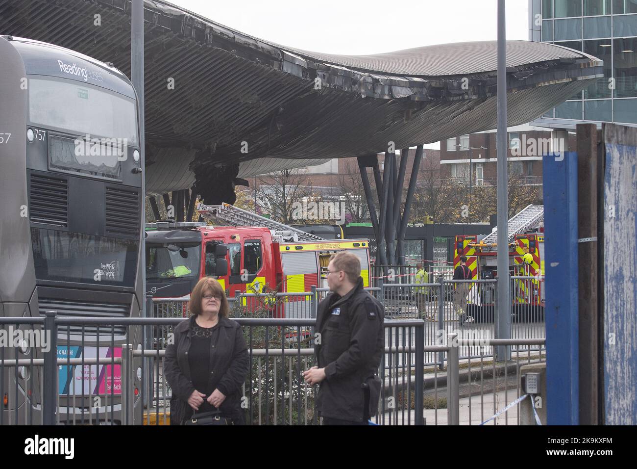 Buses on divert hi-res stock photography and images - Alamy