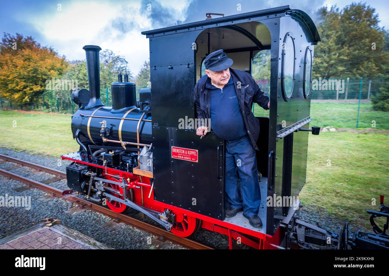 29 October 2022, Mecklenburg-Western Pomerania, Klütz: Engine driver ...